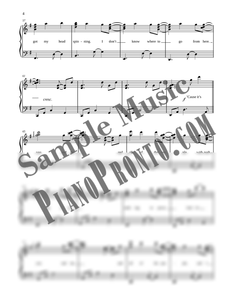 You and Me (Intermediate: Lyrical Version) By Lifehouse - F.M. Sheet Music - Pop Arrangements by ...
